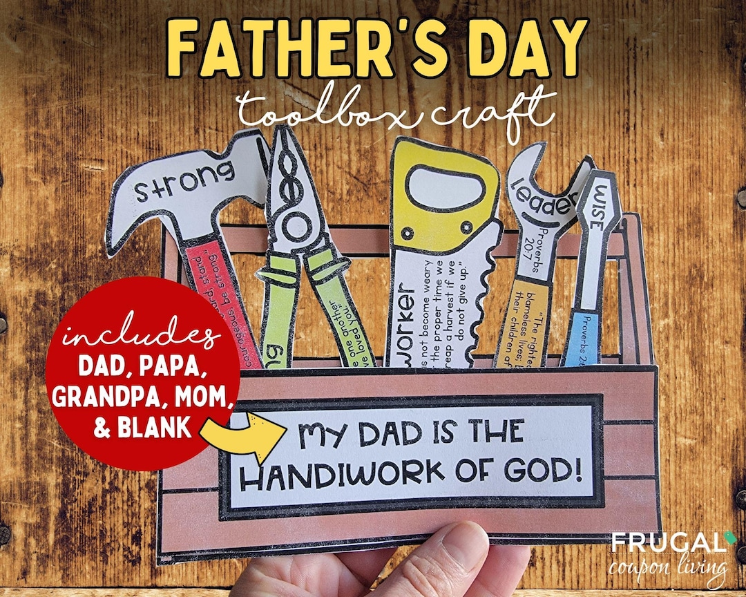 Christian Father's Day Bible Craft for Kids, Sunday School Activity ...