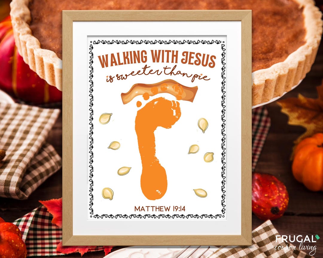 Walking With Jesus Footprint Art, Sweeter Than Pie Footprint Craft ...