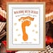 Walking With Jesus Footprint Art, Sweeter Than Pie Footprint Craft ...