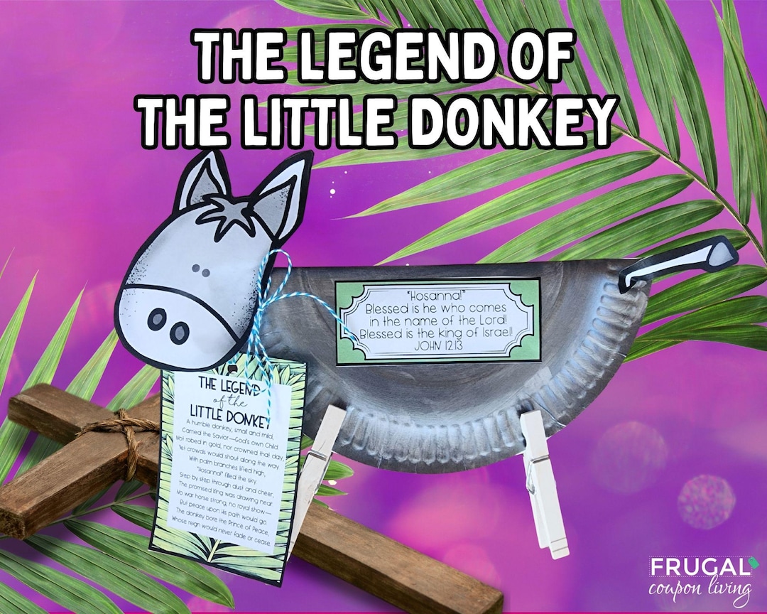 Donkey Craft for Palm Sunday, the Legend of the Little Donkey Easter ...