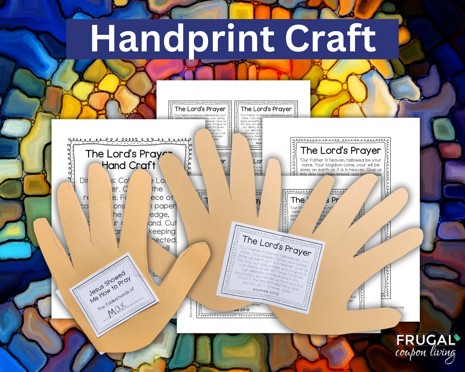 The Lord's Prayer Craft Printable Set for Kids, How to Pray Bible ...