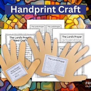 The Lord's Prayer Craft Printable Set for Kids, How to Pray Bible ...