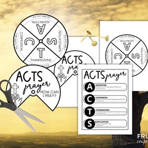 Acts Model Prayer Coloring Wheel & Worksheet, Teaching Acts Prayer ...