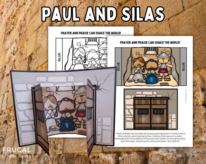 In English, Pablo y Silas en la cárcel Historia bíblica Actividad ...