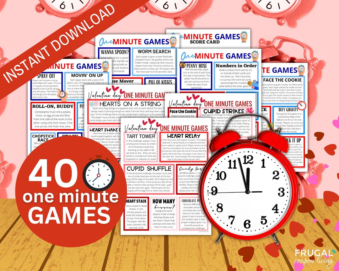 One Minute Games for Valentines' Day, Traditional Minute Games ...