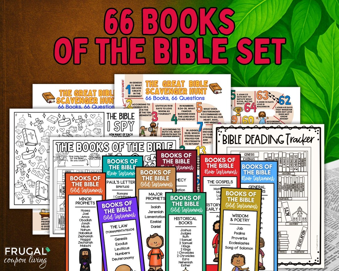 66 Books of the Bible Activity Set - Old & New Testament Bible ...