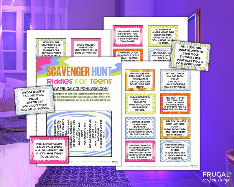 25 Teenage Scavenger Hunt Riddles PDF | Fun Indoor & Outdoor Treasure ...