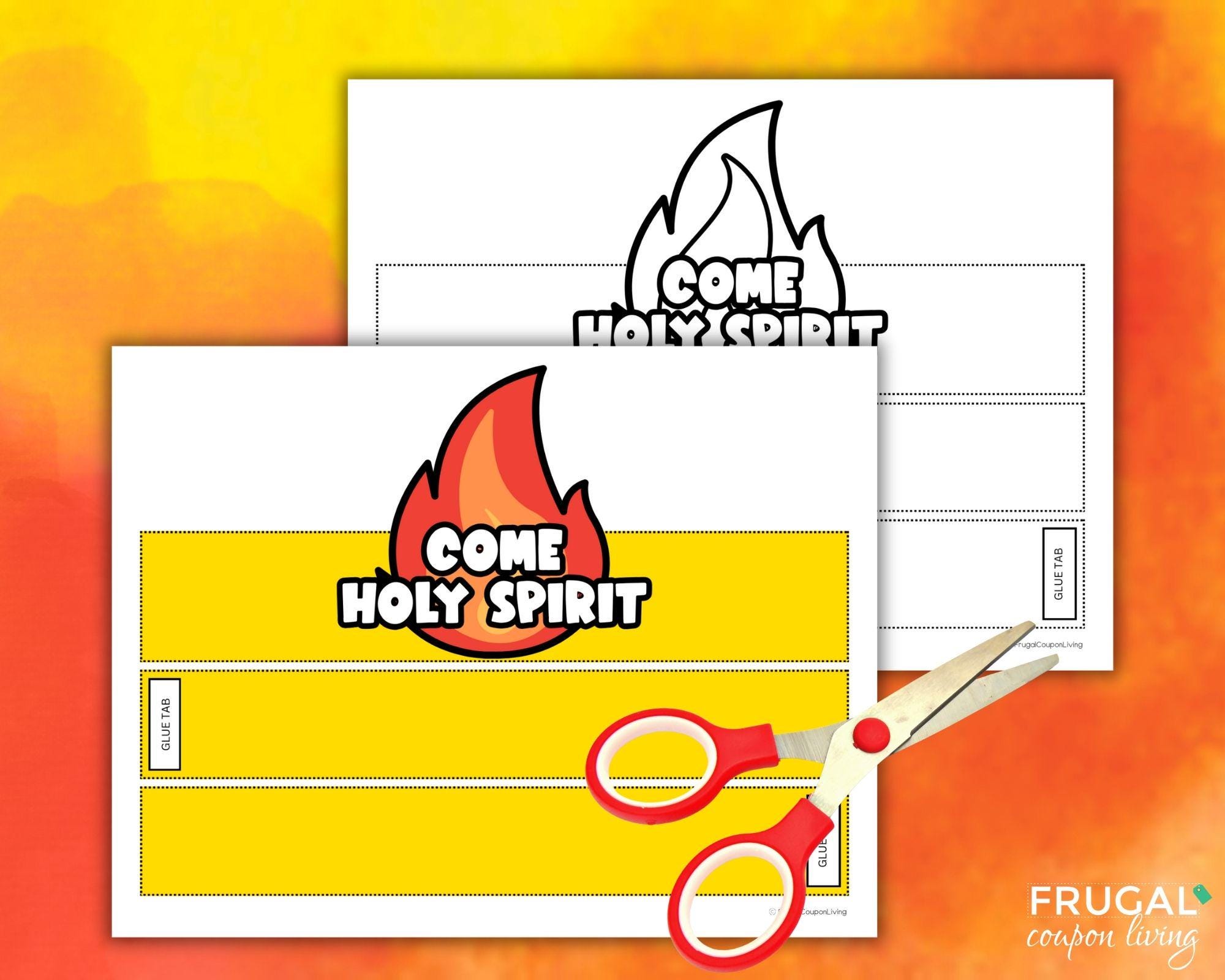 Pentecost Paper Crown Craft & Coloring Page for Kids, Pentecost Hat for ...