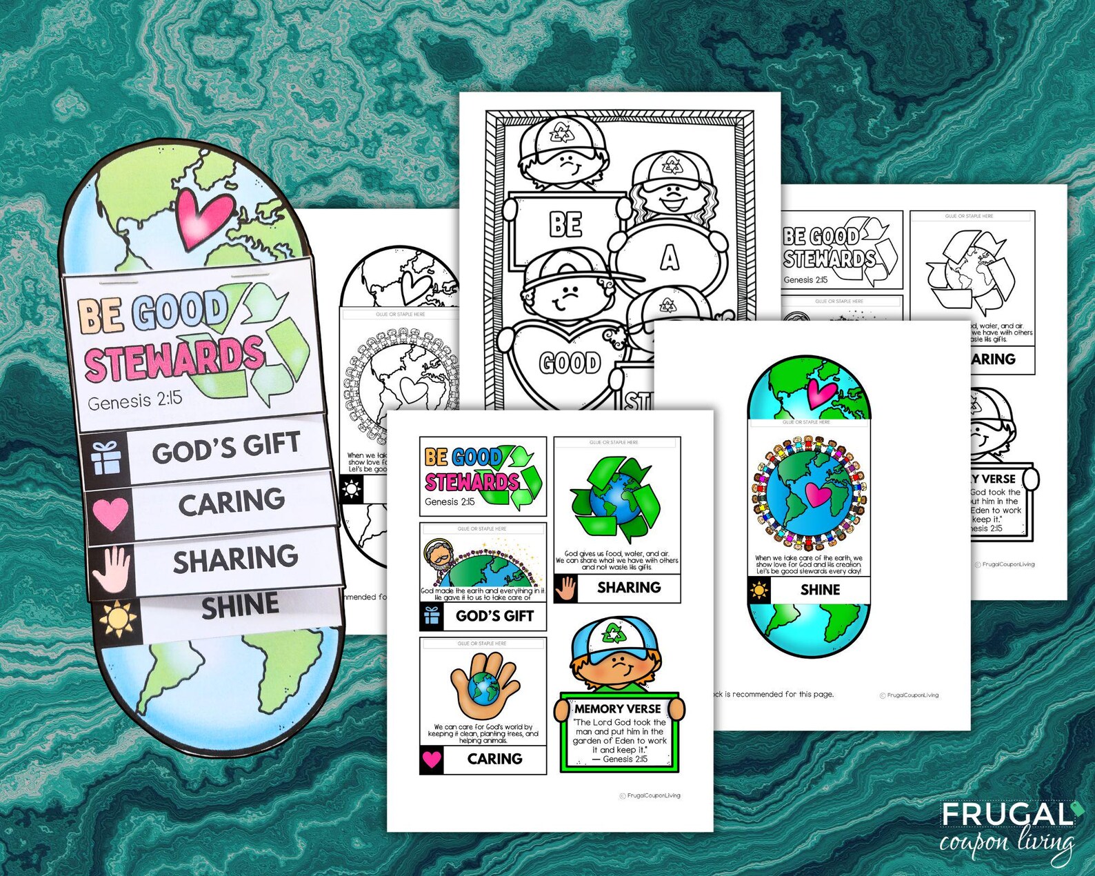 Christian Earth Day Flipbook Printable Craft, God's Creation Adam & Eve ...