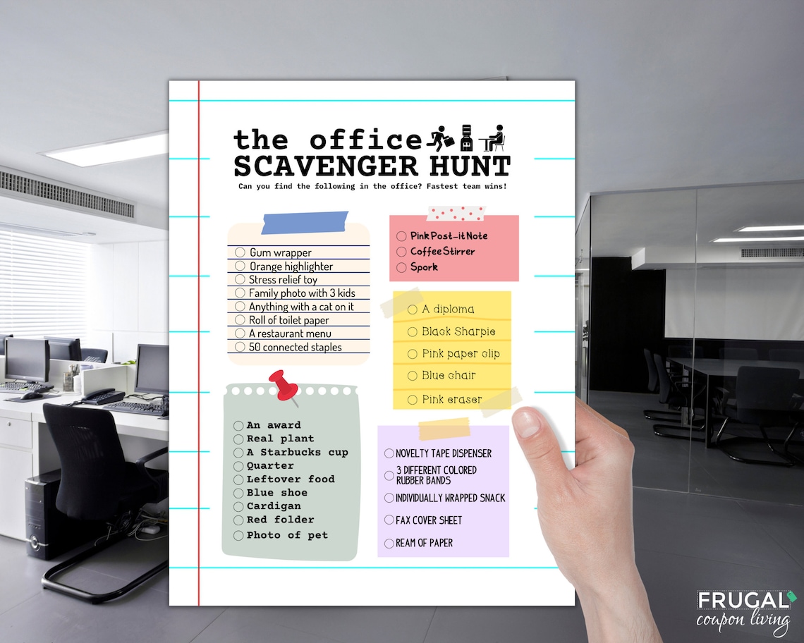 Office Scavenger Hunt for Adult Fun Office Party Games for - Etsy