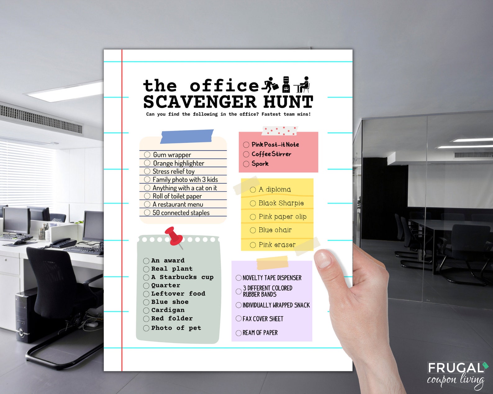 Office Scavenger Hunt for Adult | Fun Office Party Games for Teams ...