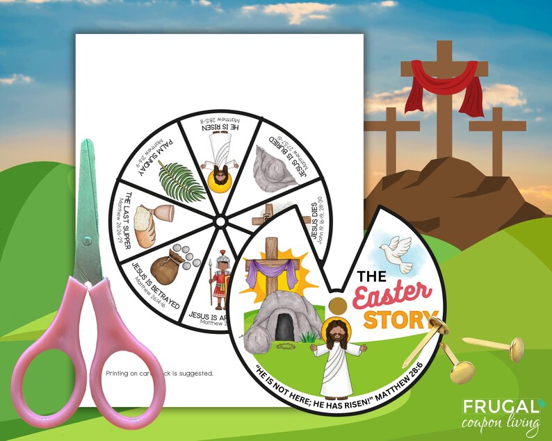 Easter Story Wheel Printable, Sunday School Easter Craft for Kids ...