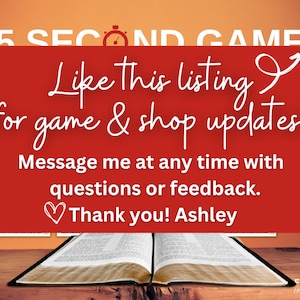 Bible 5 Second Game, 188 Christian Bible Game Cards Printable, Bible ...