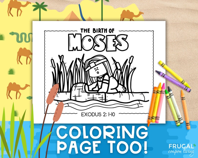 Baby Moses Craft for Kids | Birth of Moses Printable Activities for ...