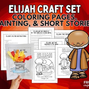 Elijah Crafts Bundle for Kids, 1 Kings Elijah & the Prophets of Baal ...