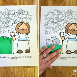 The Parable of the Lost Sheep Craft for Kids, Jesus Leaves the 99 Bible ...