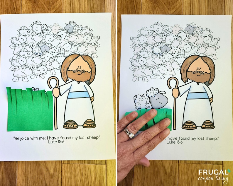 The Parable of the Lost Sheep Craft for Kids, Jesus Leaves the 99 Bible ...