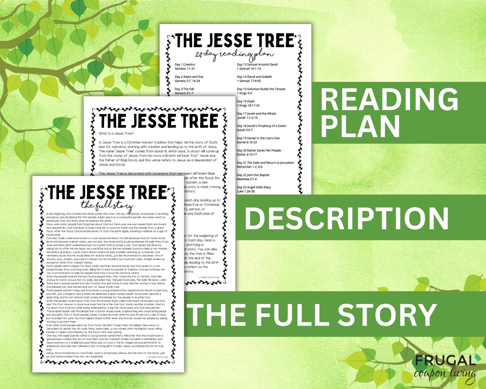 Jesse Tree Ornaments Printable Set, the Jesse Tree Advent Activity for ...