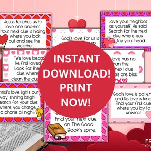 Christian Valentine Scavenger Hunt for Kids, 20 Christ-focused ...