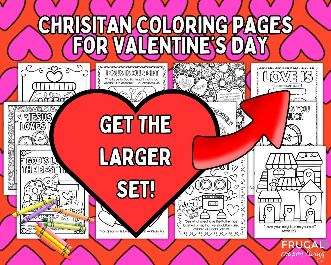 Valentine's Day Sunday School Coloring Page | 1 Corinthians 13:4-8 Love ...