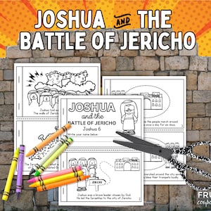 Joshua and the Battle of Jericho Mini Book, Printable Story of Joshua ...
