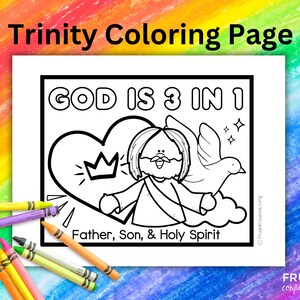 Holy Trinity Sunday School Printable Puzzle & Coloring Page for Kids ...