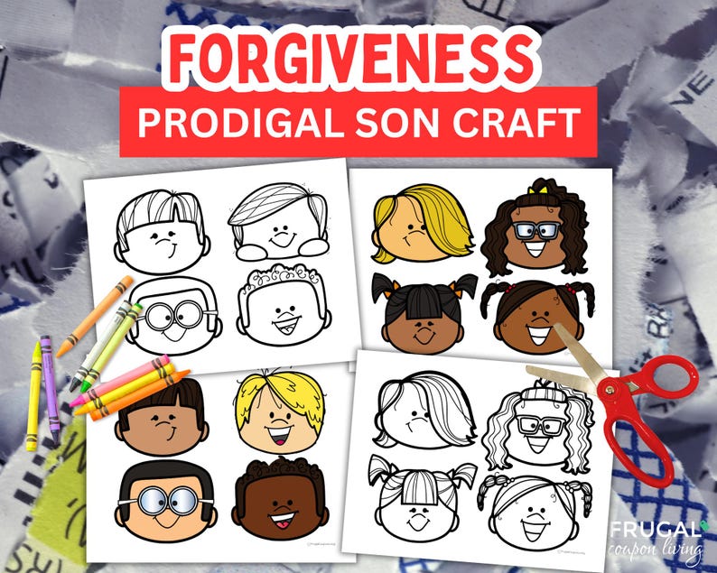 Forgiveness Craft for Kids - the Prodigal Son Hug Craft Printable Bible ...