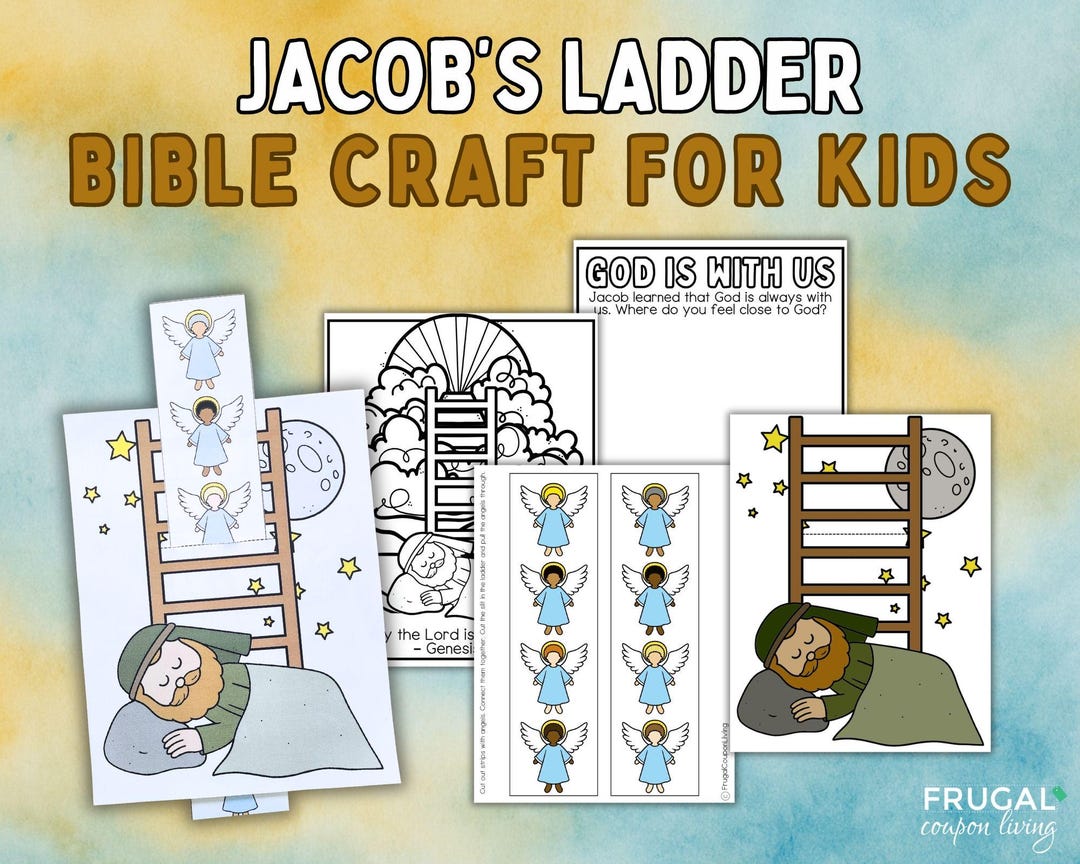 Jacob's Ladder Bible Craft for Kids, Jacob’s Dream at Bethel Story ...
