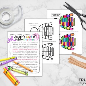 Joseph's Coat of Many Colors Craft, Joseph Bible Story Lesson, Sunday ...