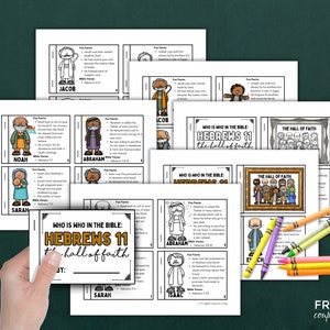Hebrews 11 Hall of Faith Mini Flip Book | Printable Heroes of Faith ...