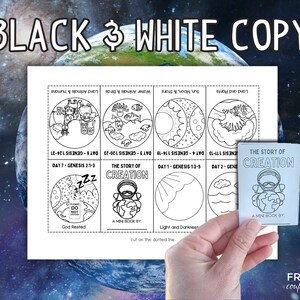 Days of Creation Bible Craft Printable, Genesis 1-2:3 Creation Booklet ...