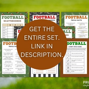 Football Candy Dice Games Printables | Left Right Football Party Game ...