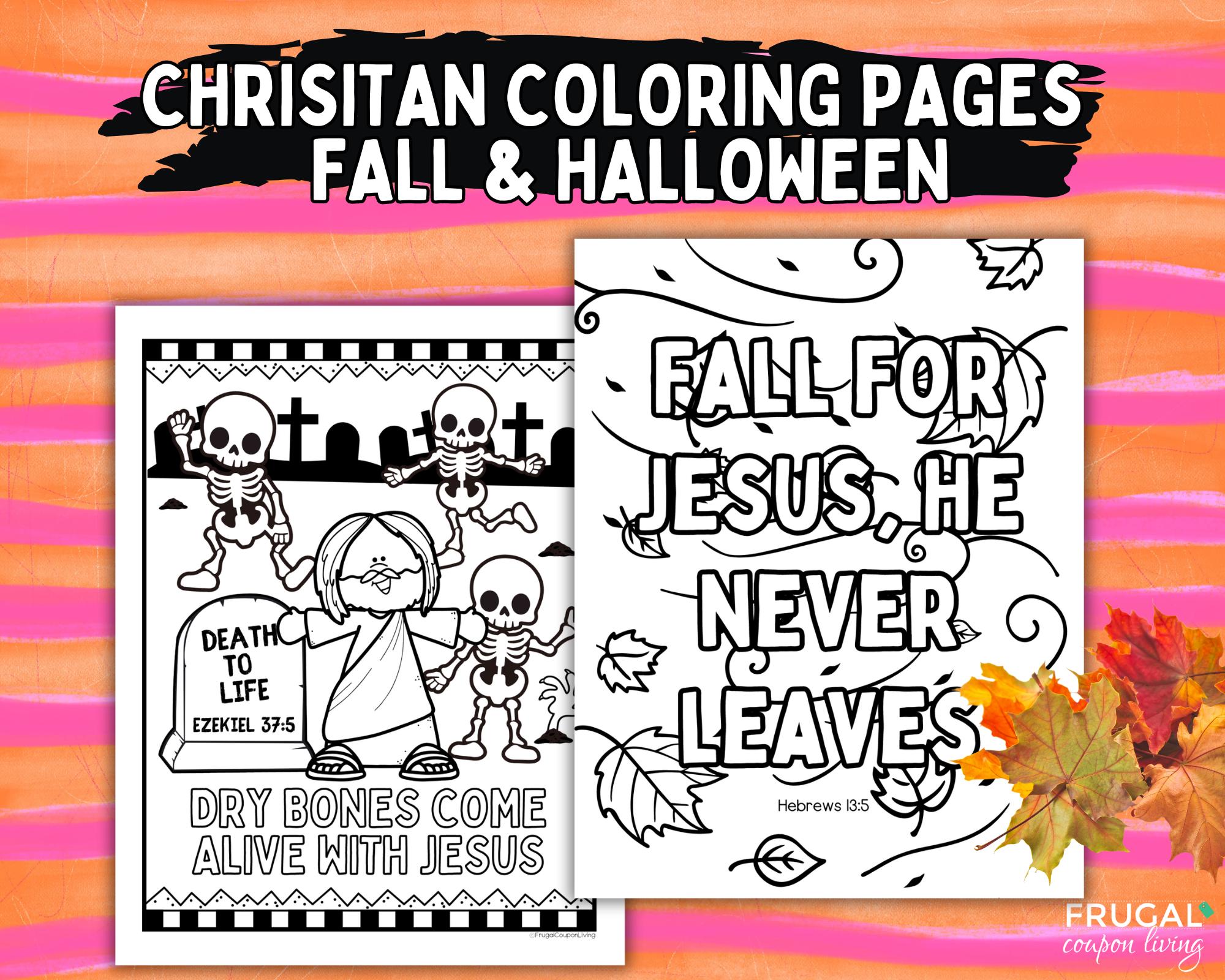 Christian Halloween Coloring Pages for Kids, Printable Halloween ...