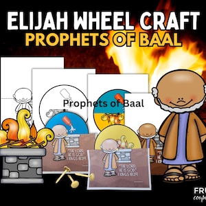 Elijah Coloring Wheel for Kids, Elijah & the Prophets of Baal Activity ...