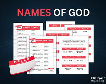 Names of God Poster, Sunday School Printable - Etsy