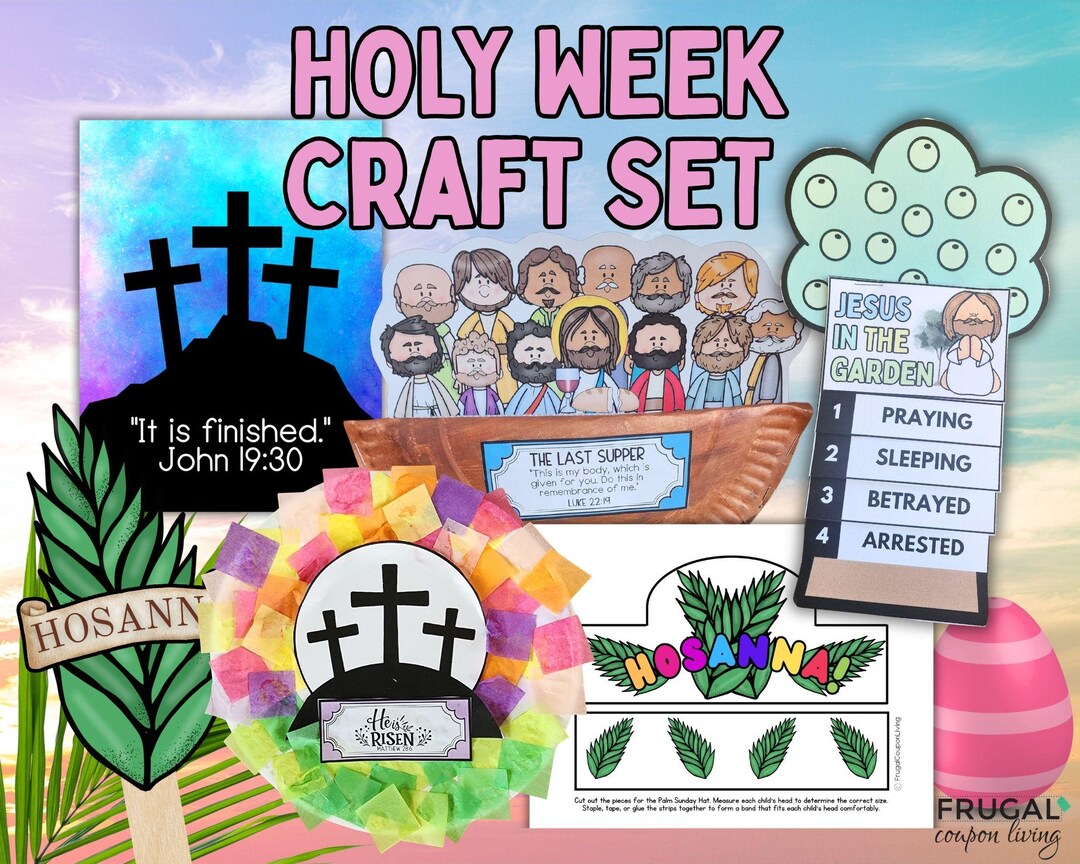 Easter Week Craft Bundle, 5 Christian Holy Week Activities: Palm Sunday ...