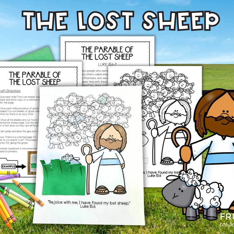 Jesus & Sheep - Etsy