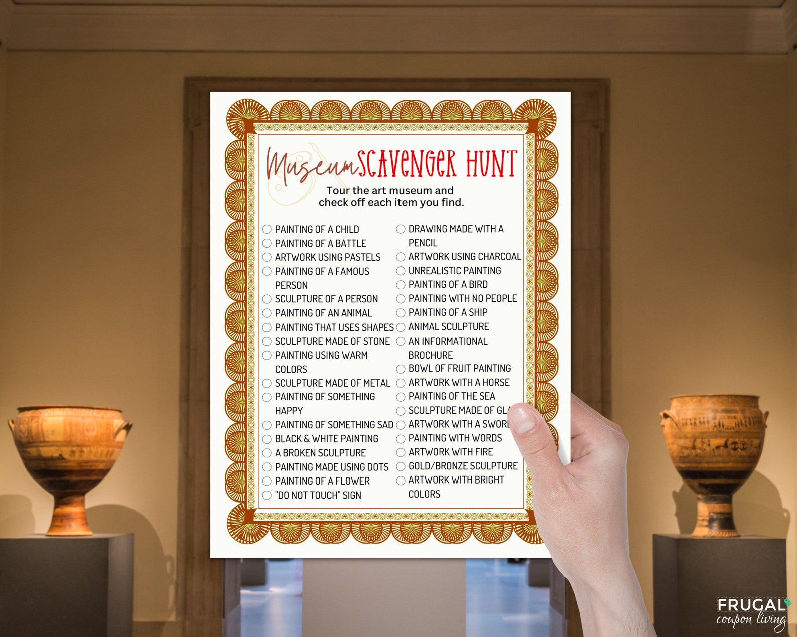 Museum Scavenger Hunt Printable Fun Art Museum Scavenger - Etsy