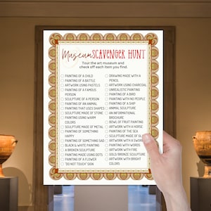 Museum Scavenger Hunt Printable | Fun Art Museum Scavenger Hunt ...