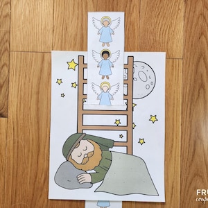 Jacob's Ladder Bible Craft for Kids, Jacob’s Dream at Bethel Story ...