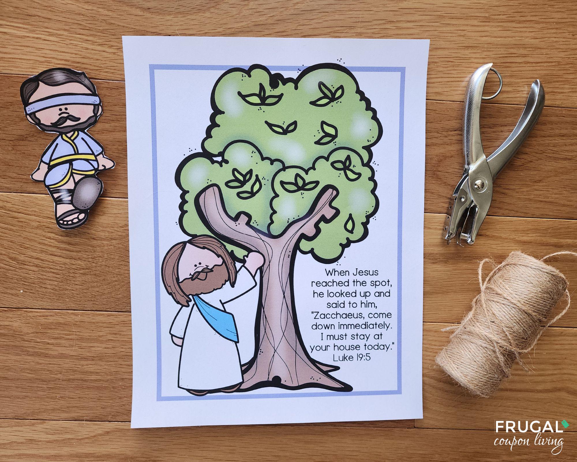 Jesus and Zacchaeus the Tax Collector Craft, Jesus Comes to Zacchaeus ...