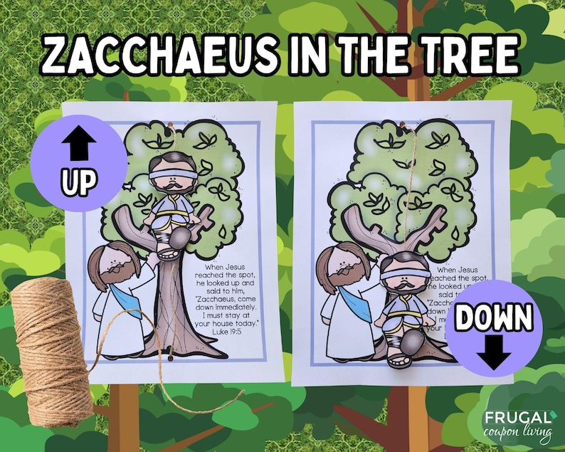 Jesus and Zacchaeus the Tax Collector Craft, Jesus Comes to Zacchaeus ...