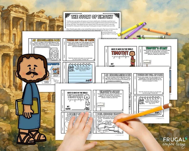 Timothy Bible Character Mini Story Book Printable, Who's Who in the ...
