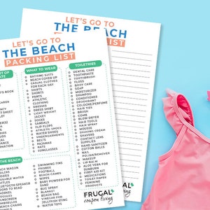 Beach Packing List Printable | Beach Vacation Planner Checklist PDF ...