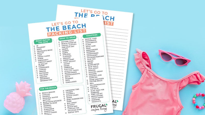 Beach Packing List Printable Beach Vacation Planner - Etsy