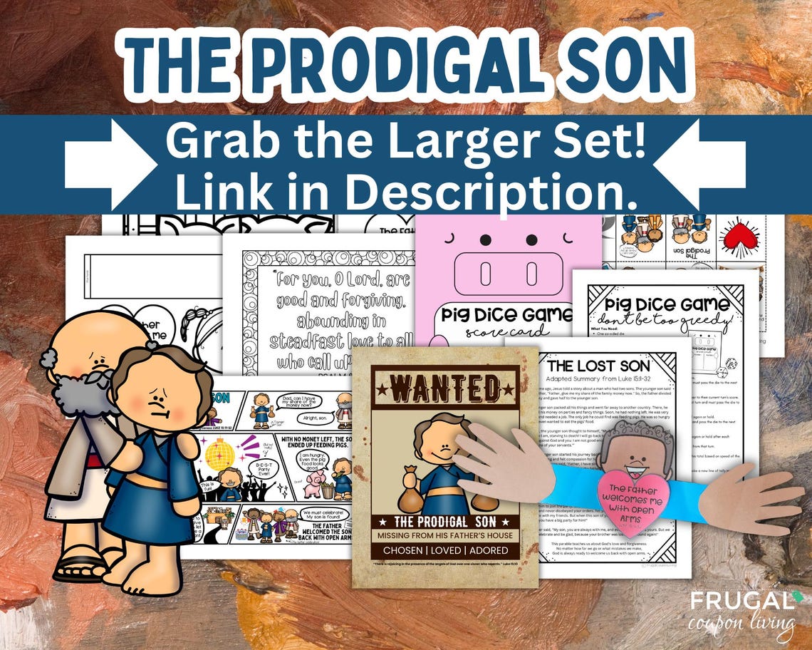 Forgiveness Craft for Kids - the Prodigal Son Hug Craft Printable Bible ...