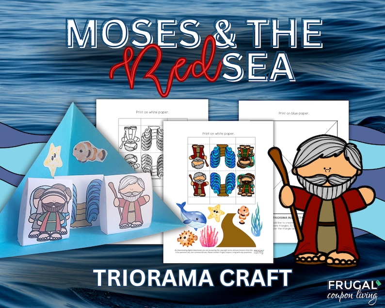 Life of Moses Craft Bundle for Kids, 7 Moses Activity Set Printable ...