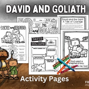 David and Goliath Coloring Wheel, Bible Craft for Kids, 1 Samuel 17 ...