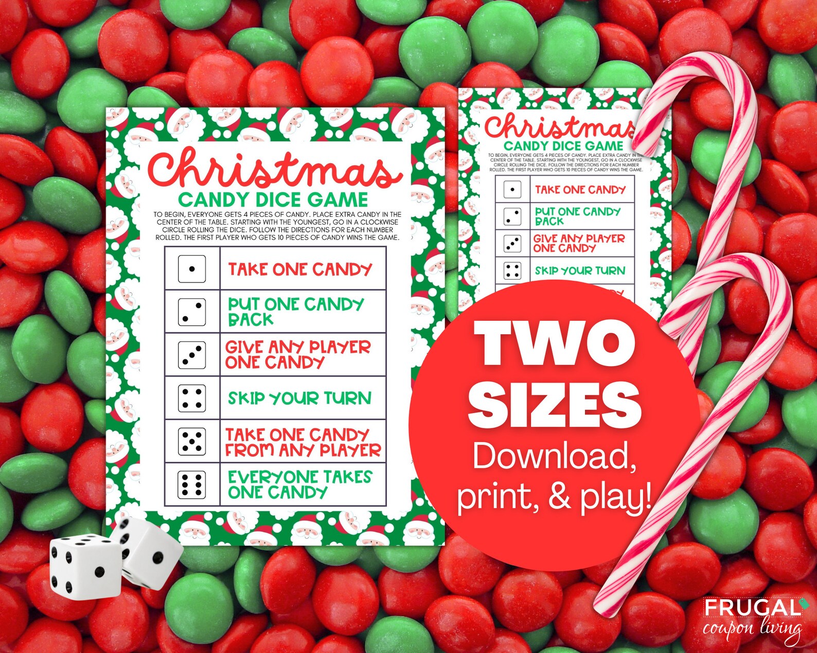 Christmas Candy Game With Dice | Editable Christmas Game for Kids | Fun ...