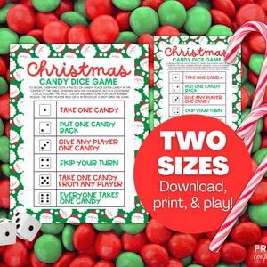 Christmas Candy Game With Dice | Editable Christmas Game for Kids | Fun ...